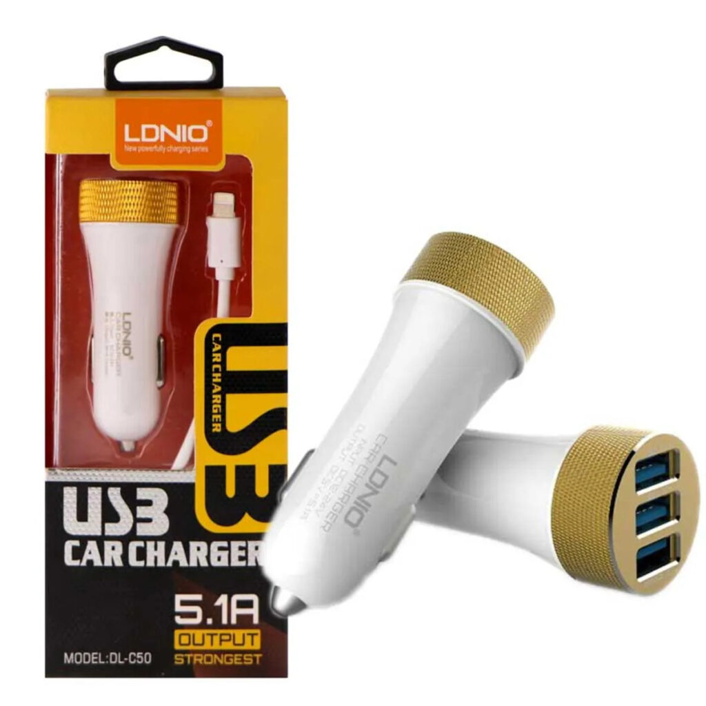 Capricorn Computer | LDNIO 3 Ports USB Car Charger with Android Cable ...